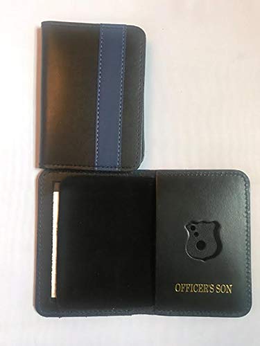 THIN BLUE LINE OFFICER SON MINI SHIELD WALLET ID HOLDER FITS NYPD MINI ...