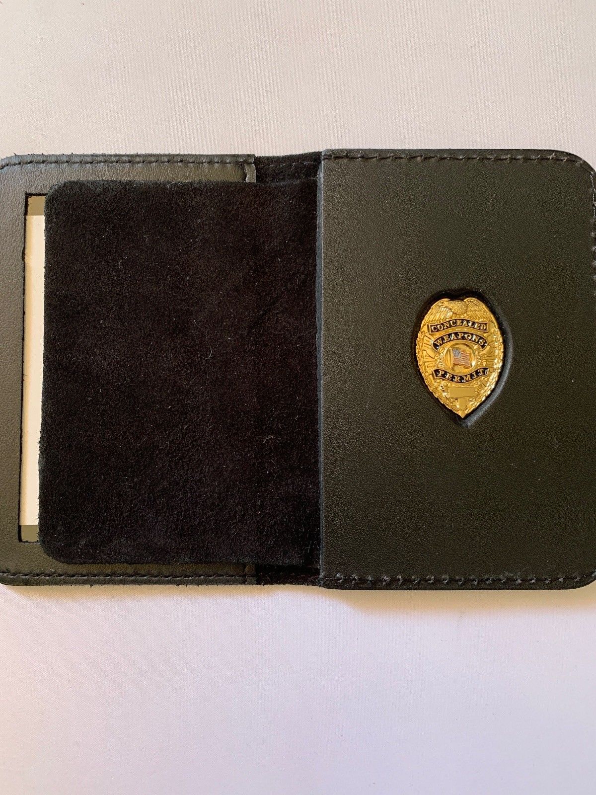 Concealed Weapons Carry Permit GOLD Mini Badge Wallet And ID Holder ...